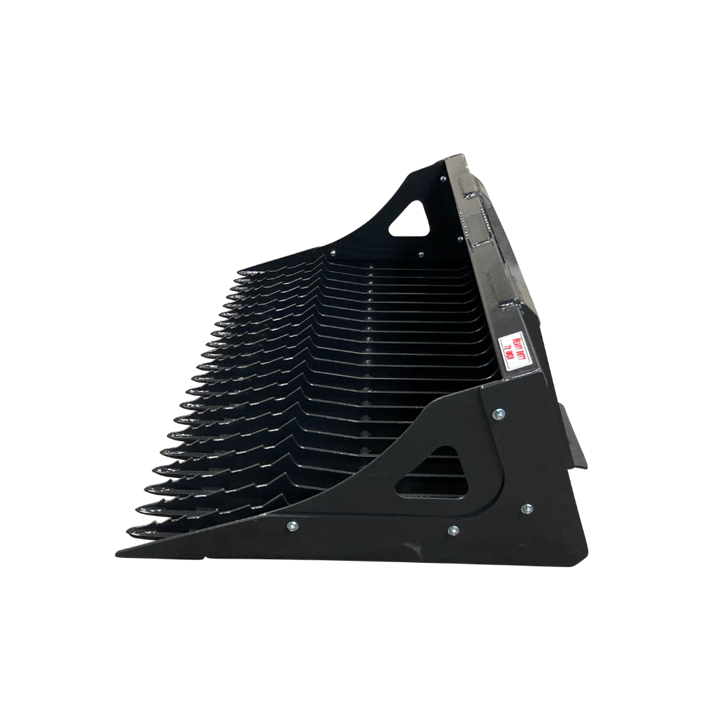 Stout Skid Steer Rock Bucket and Grapple Side Plates